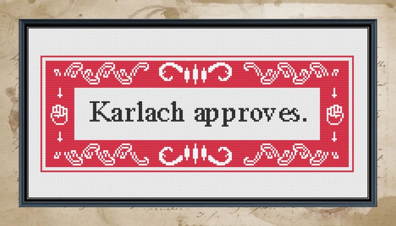 Karlach Approves - Baldur's Gate 3 Inspired Cross Stitch Pattern - Etsy