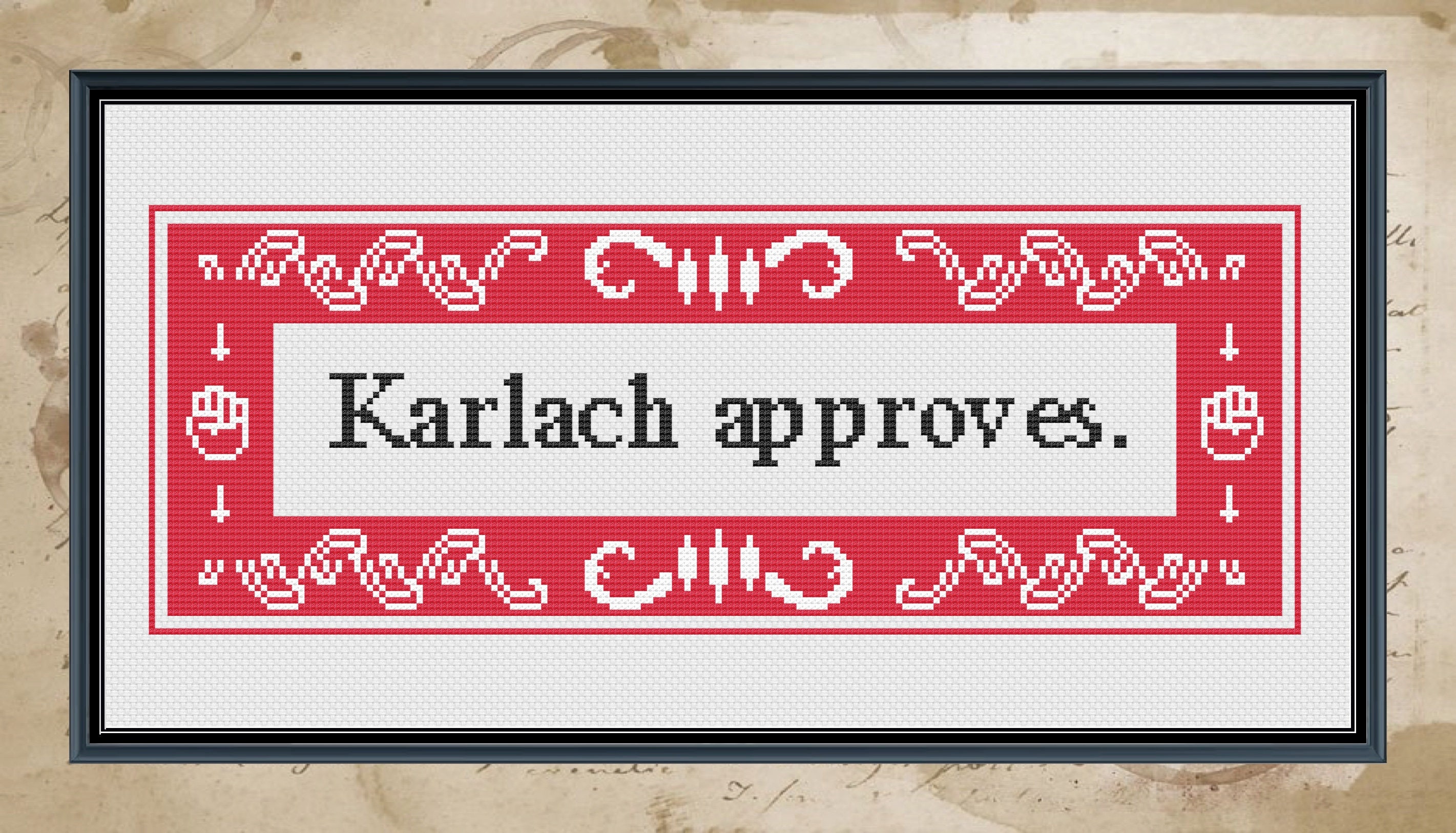 Karlach Approves - Baldur's Gate 3 Inspired Cross Stitch Pattern - Etsy