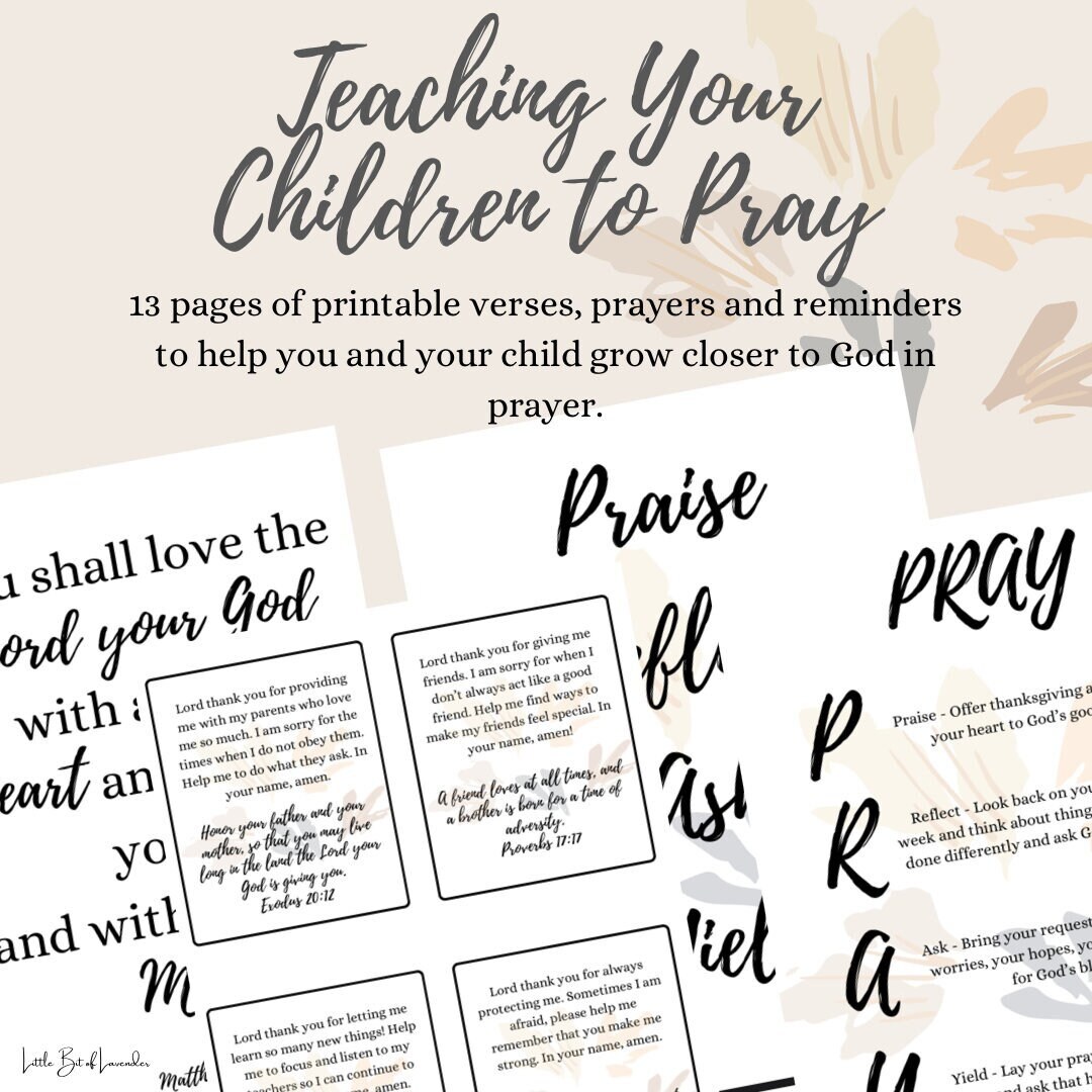 Teaching Children to Pray Praying With Your Kids Family Resource ...