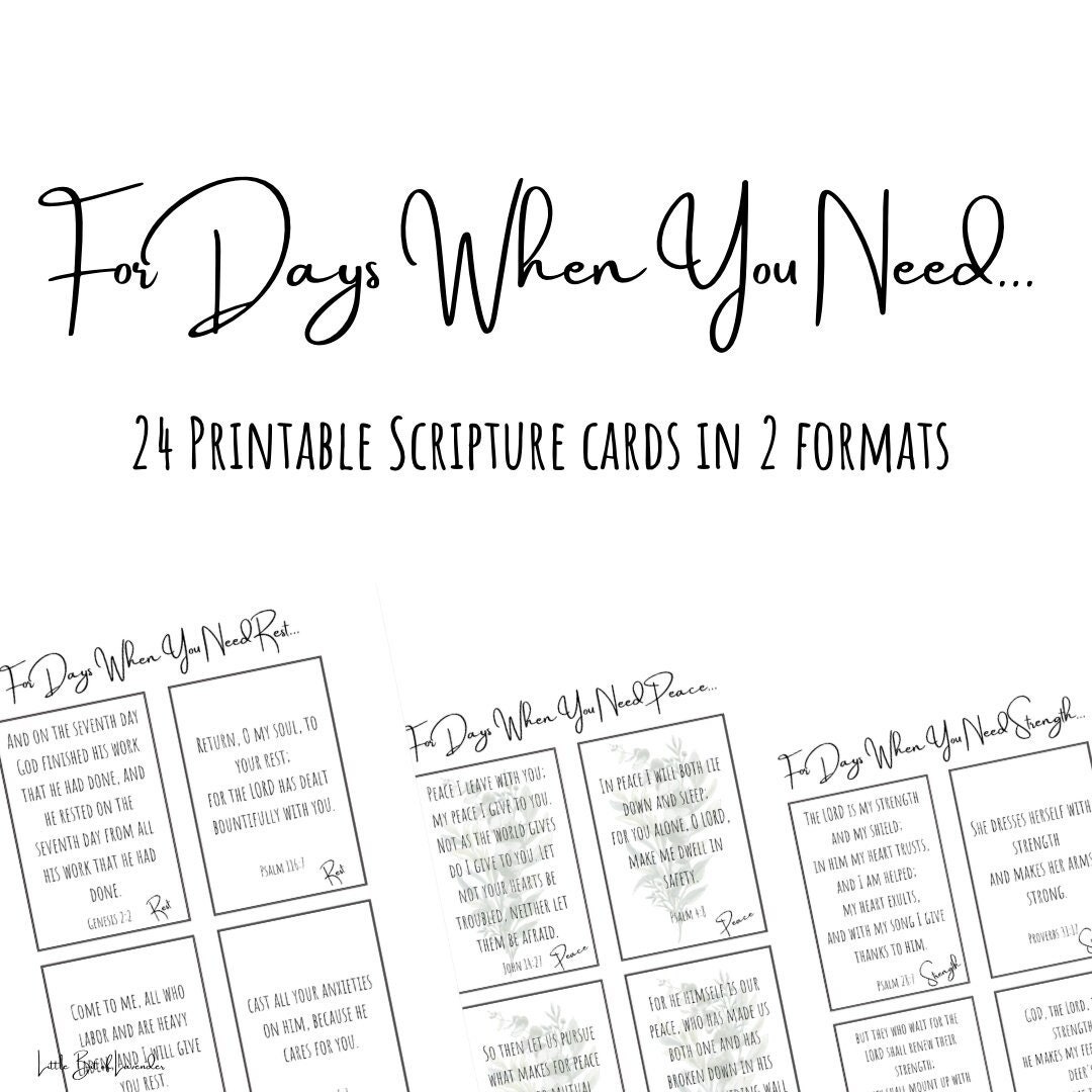 Inspirational Scripture Cards | When You Need God | Bible Teaching ...