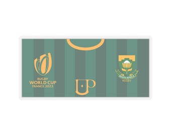 Springbok Face Sticker South Africa Flag Distressed Hier Kom Die Bokke ...