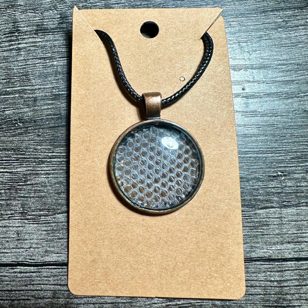 Common Boa Snake Shed Necklace • Real Snake Skin & Glass Cabochon ...
