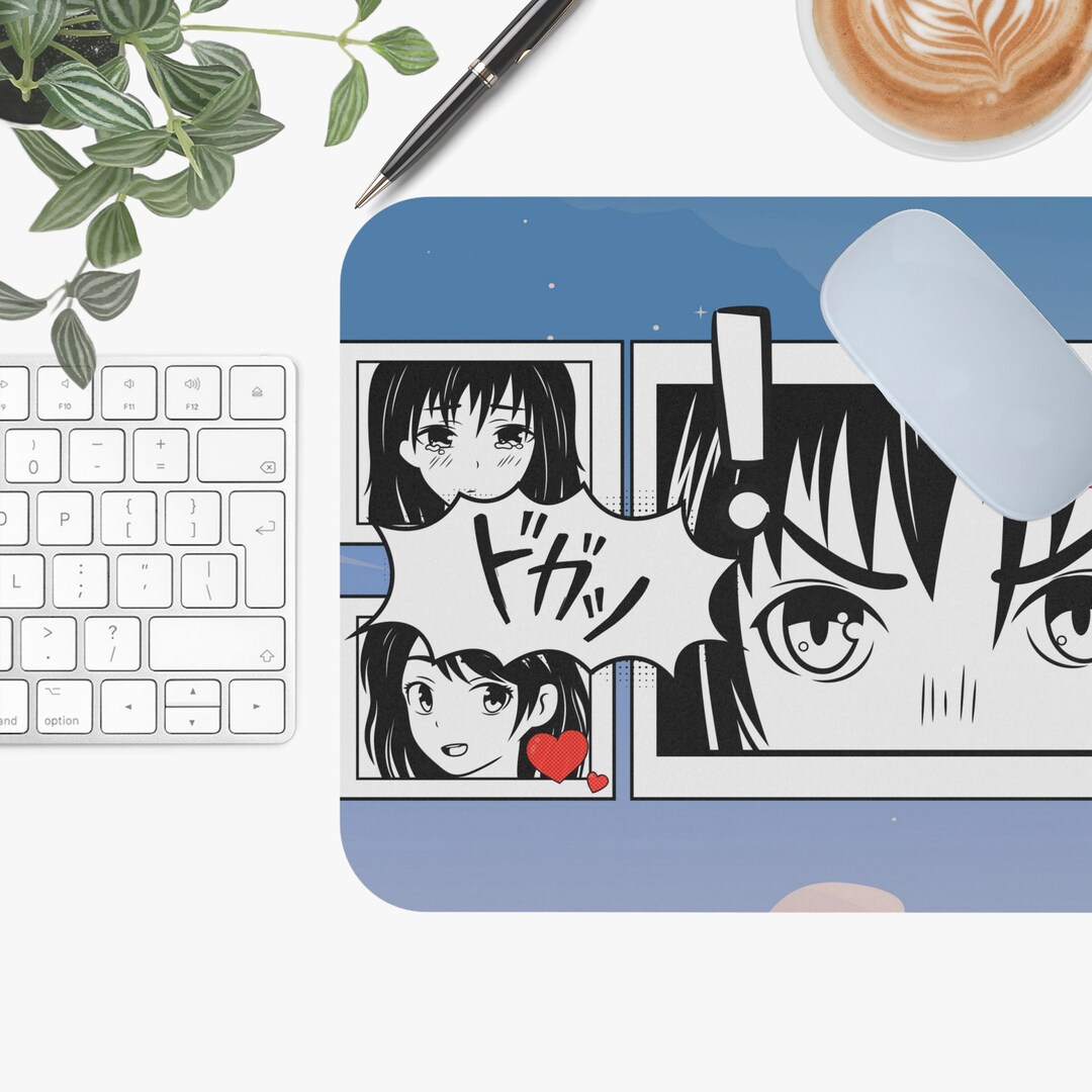 Anime Mousepad Cute Anime Girl Mouse Pad Mini Mousepad Small Blue ...