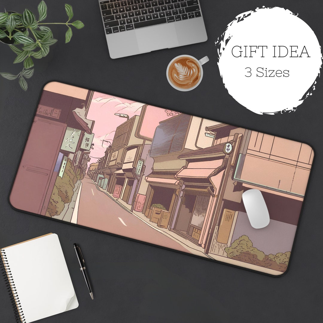 Anime Desk Mat, Pink Desk Mat, Cute Desk Mat, Japanese Desk Mat, Kawaii ...