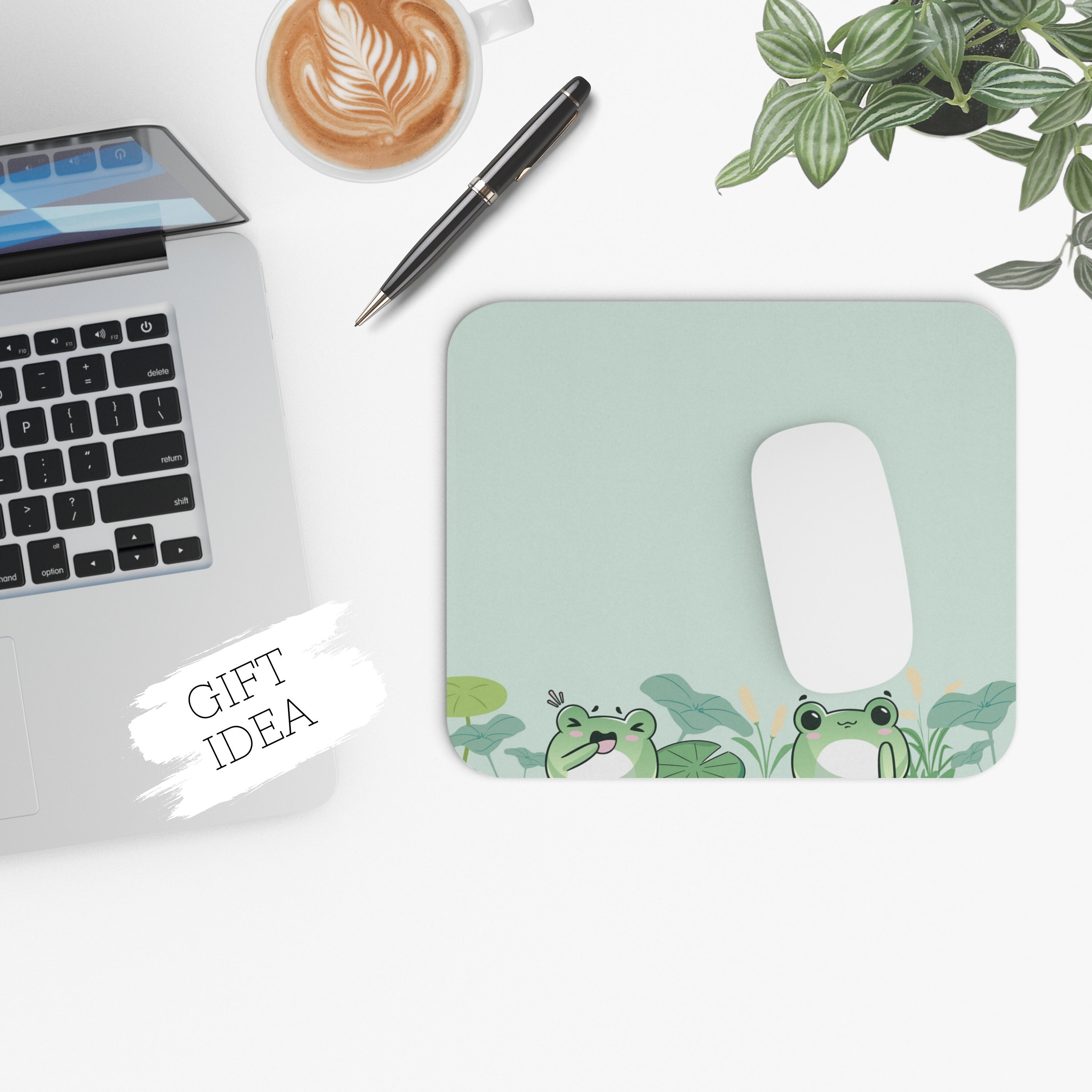 Kawaii Frog Mouse Pad, Cute Green Mouse Pad, Anime Mouse Pad, Kawaii ...