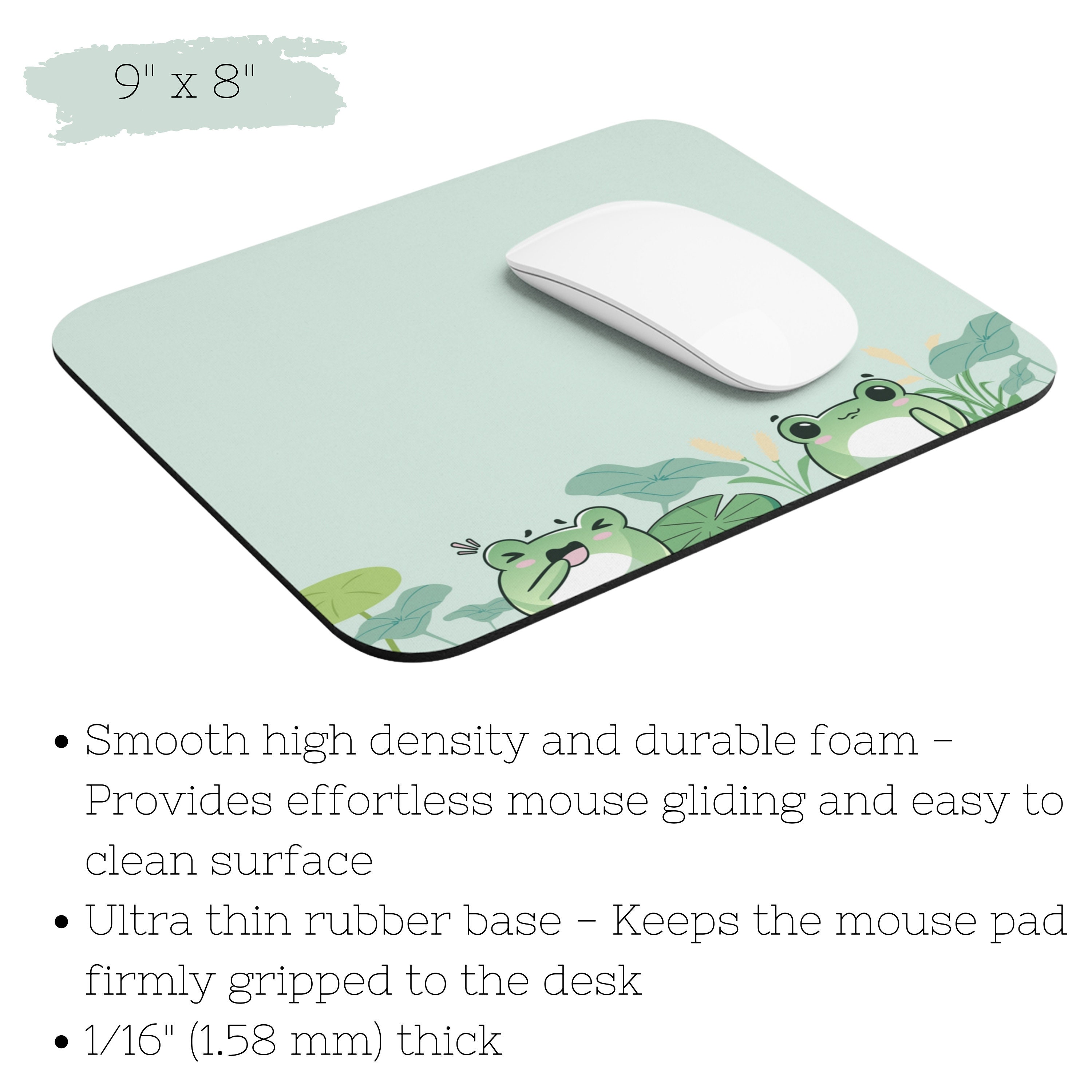 Kawaii Frog Mouse Pad, Cute Green Mouse Pad, Anime Mouse Pad, Kawaii ...