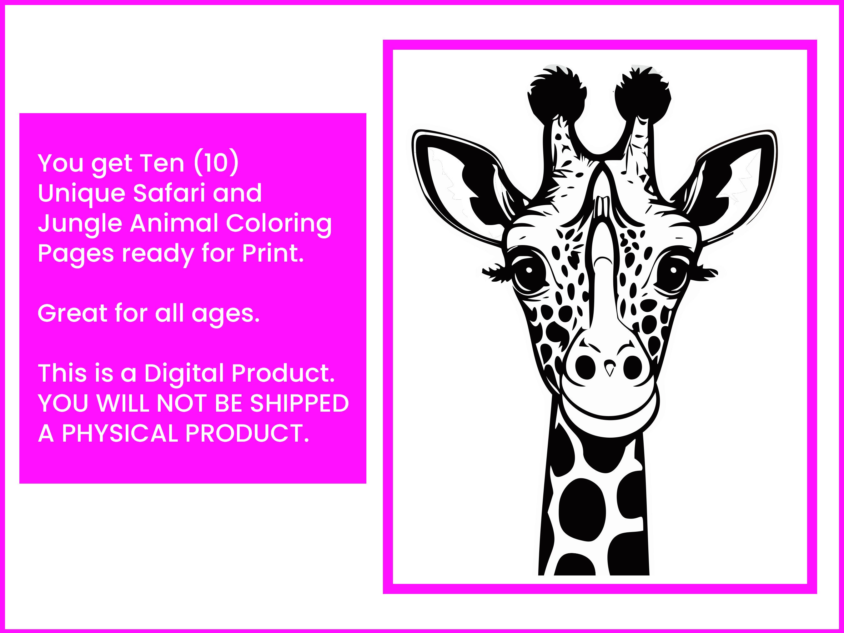 Explore Safari & Jungle Animal Coloring Pages - Perfect for Kids and ...