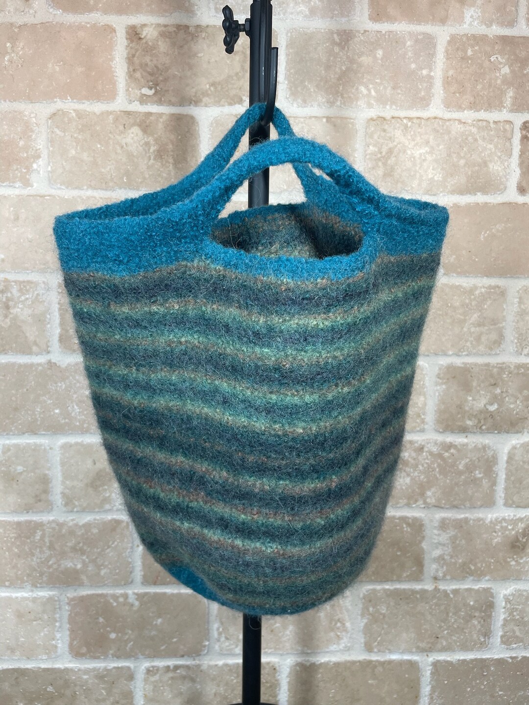 Multi Color Felted Wool Tote Bag - Etsy