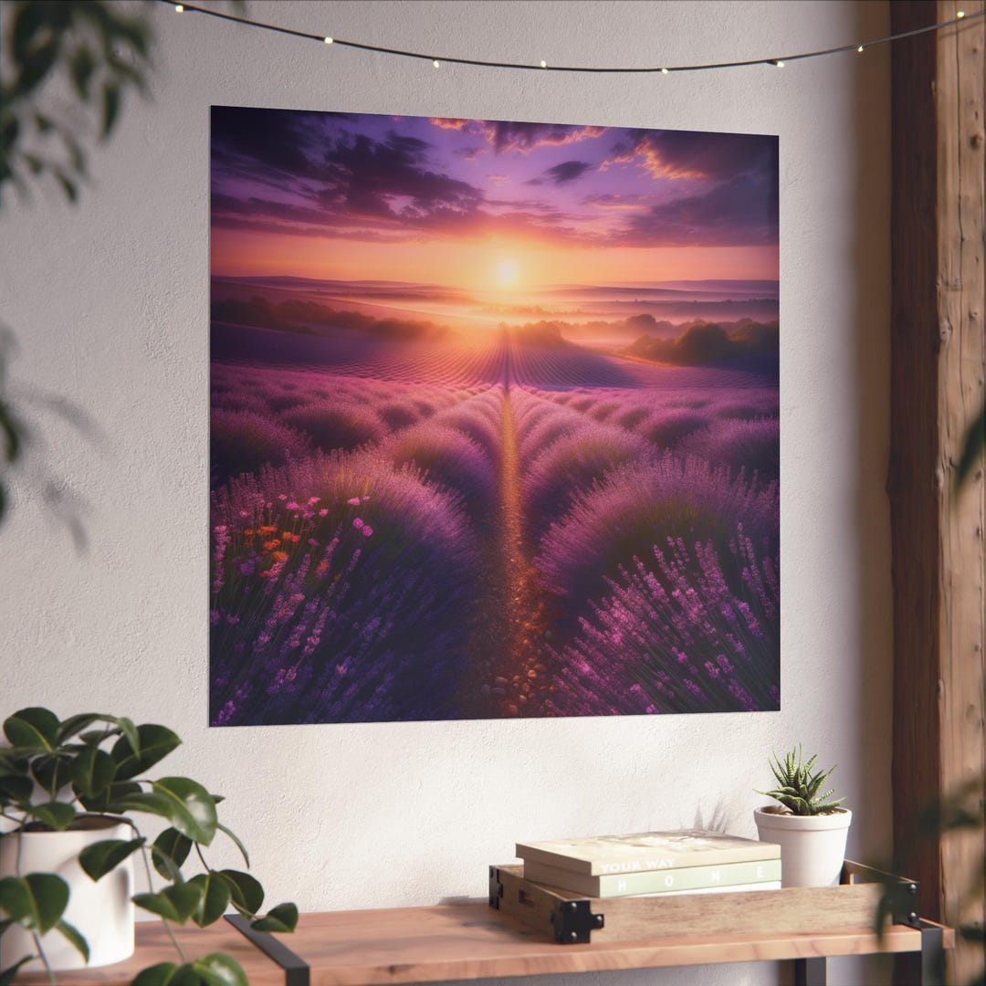 Lavender Fields Art Prints, Wall Art Decor, Home Office Decoration ...