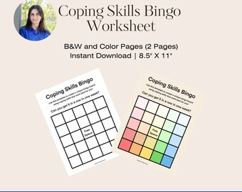 Coping Skills BINGO Game | Printable BINGO Game | Coping Skills ...