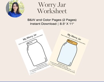 Worry Jar Stress and Anxiety Relief Depression Activityprintable ...