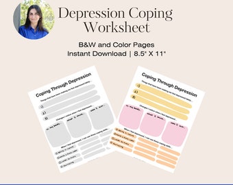 Depression Coping Skills Fillable Worksheet Teens Adolescents-mental ...