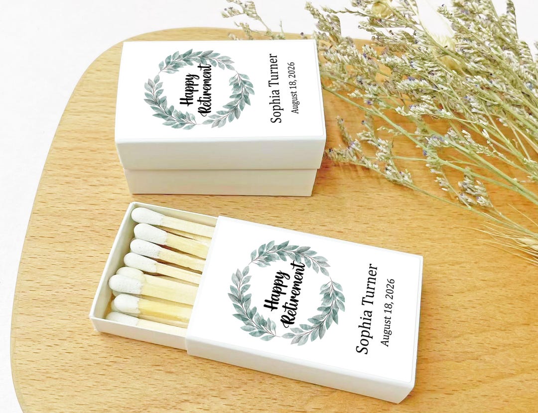 Happy Retirement Matchboxes/bulk Custom Retired Matchbox Gifts ...