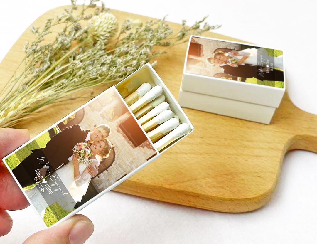 Photo Wedding Matchbox/custom Wedding Matches/matchbox for Couples ...