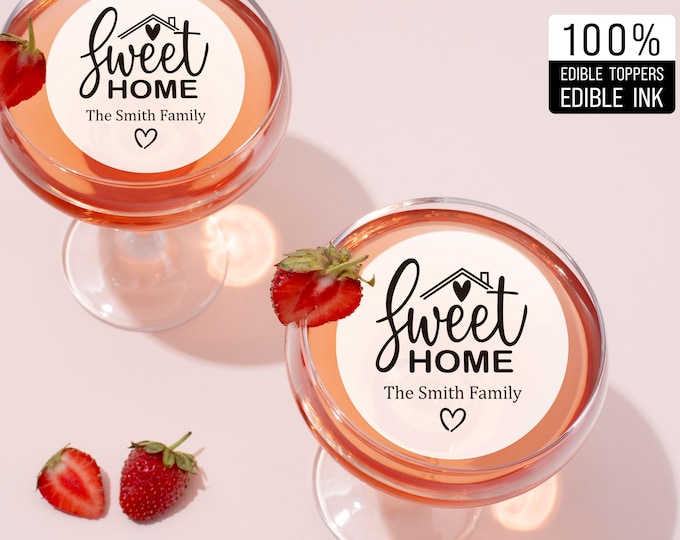 Home Sweet Home EDIBLE Cupcake Toppers/new Home Party Decorations/new ...