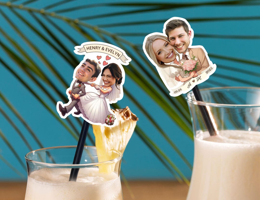 Wedding Stir Sticks With Face/personalized Photo Face Drink Stirrers ...