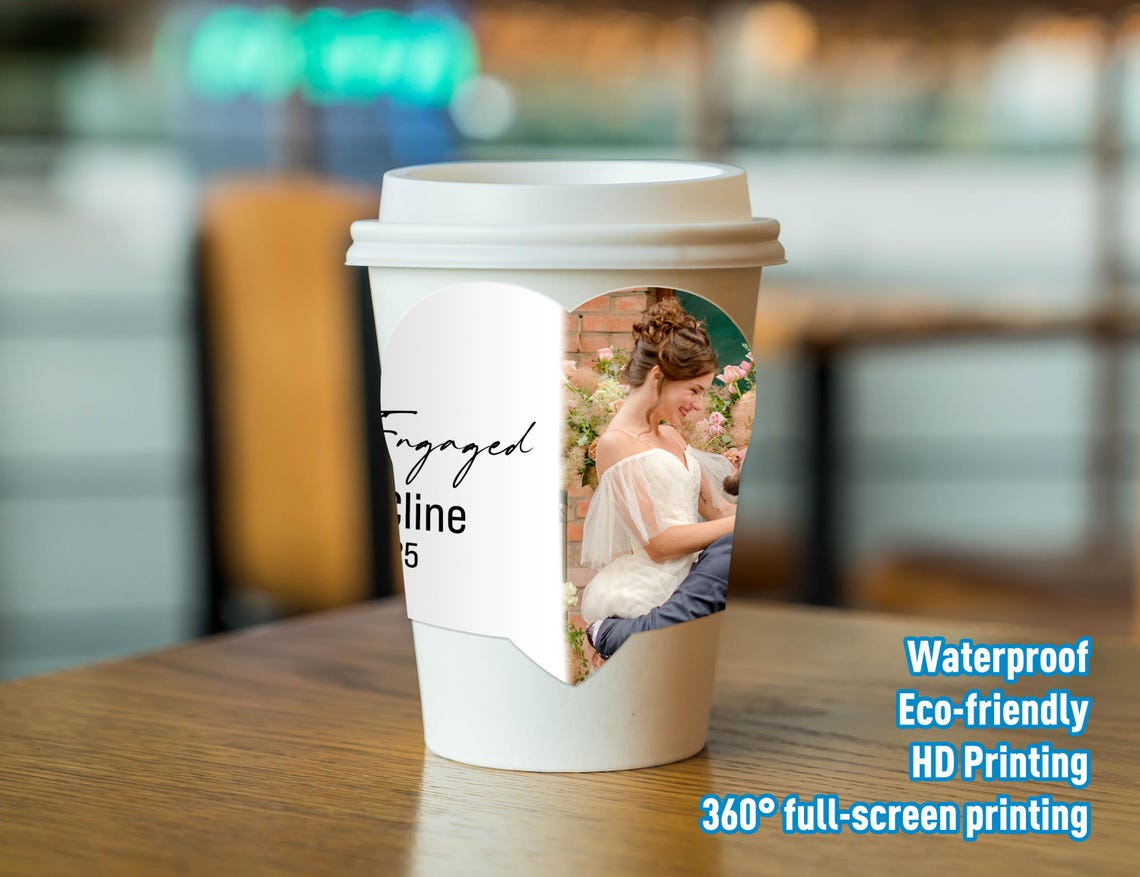 Customized Paper Coffee Cup Sleeves Wedding Favors/custom Wedding Paper ...