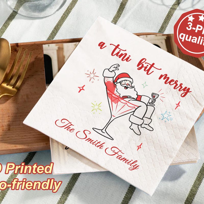 Black Santa Napkins - Etsy