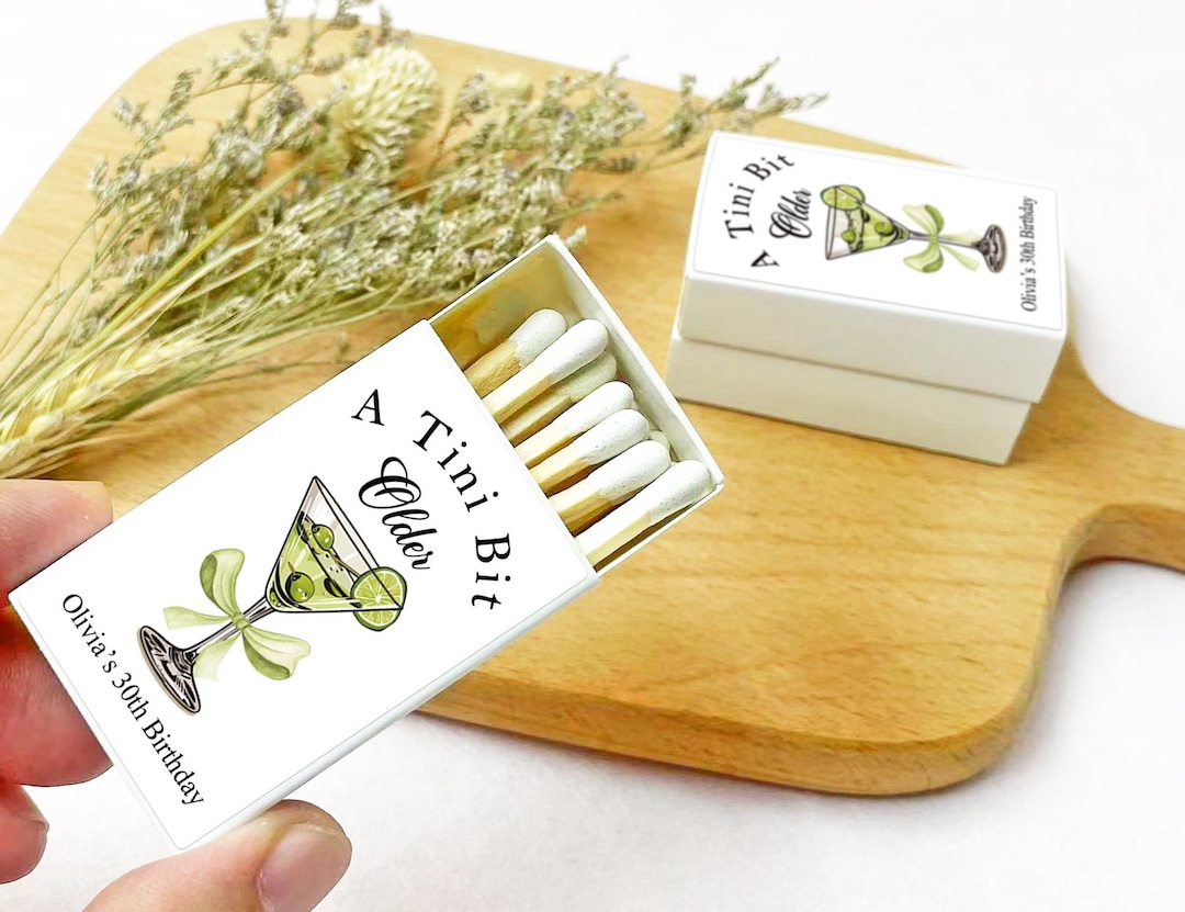 Martini Themed Birthday Matchbooks/espresso Martini Birthday Matchboxes ...