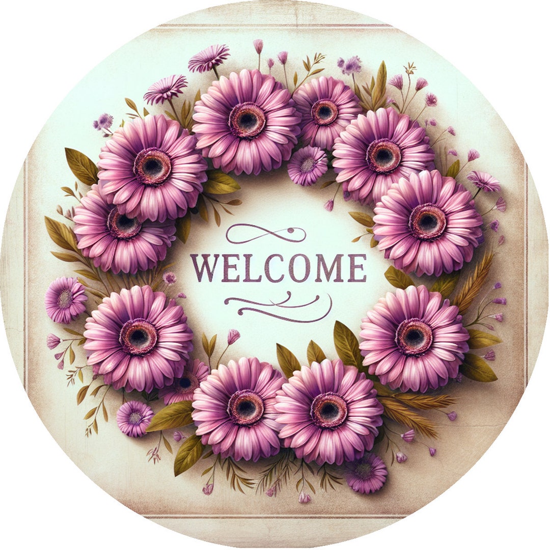 Summer Wreath Sign, Welcome Wreath Sign, Spring Wreath Sign, Everyday ...