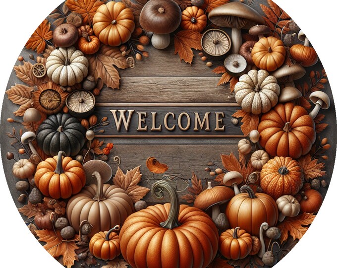 Fall Wreath Sign, Autun Wreath Sign, Welcome Wreath Sign, Pumpkin ...