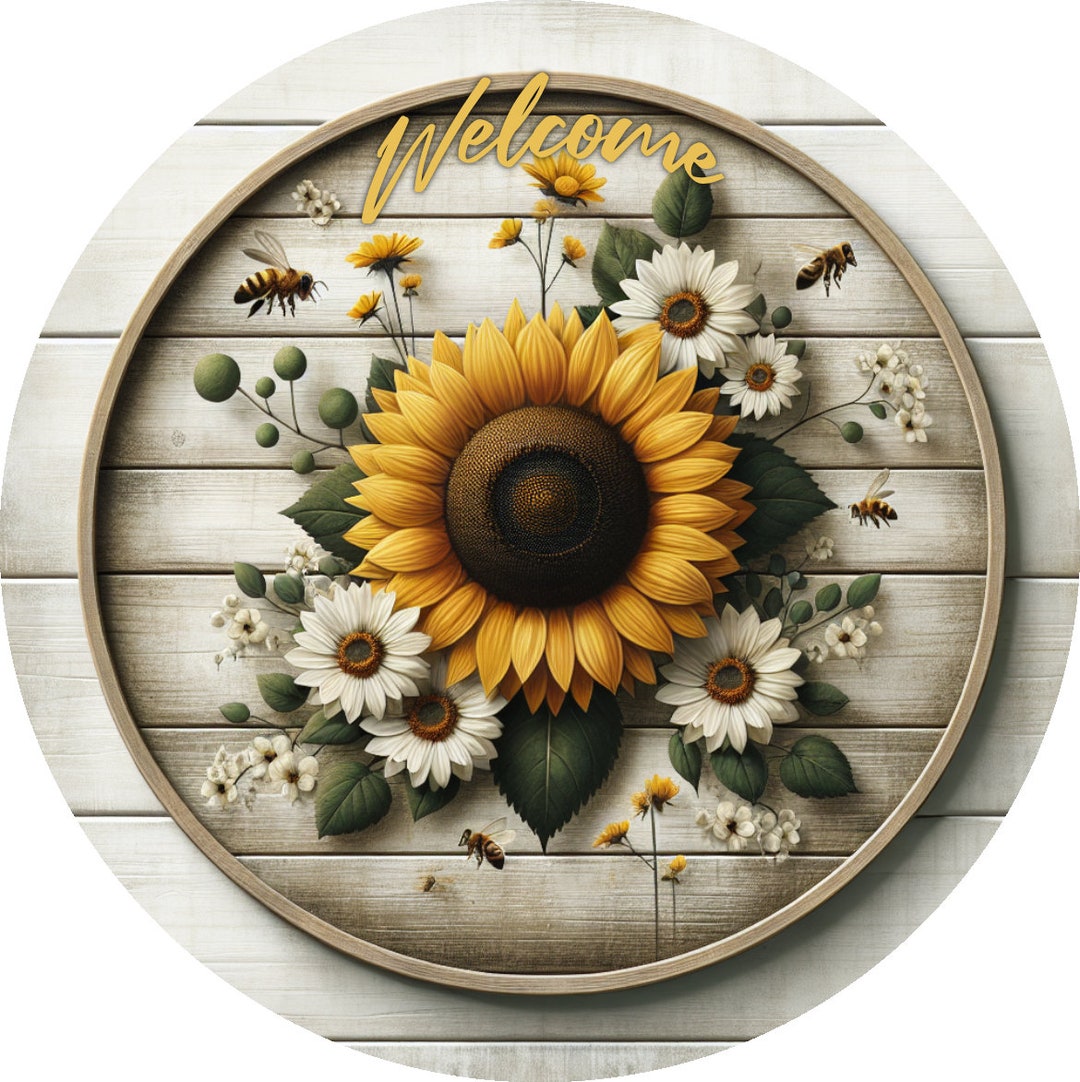 Summer Wreath Sign, Welcome Wreath Sign, Spring Wreath Sign, Fall ...