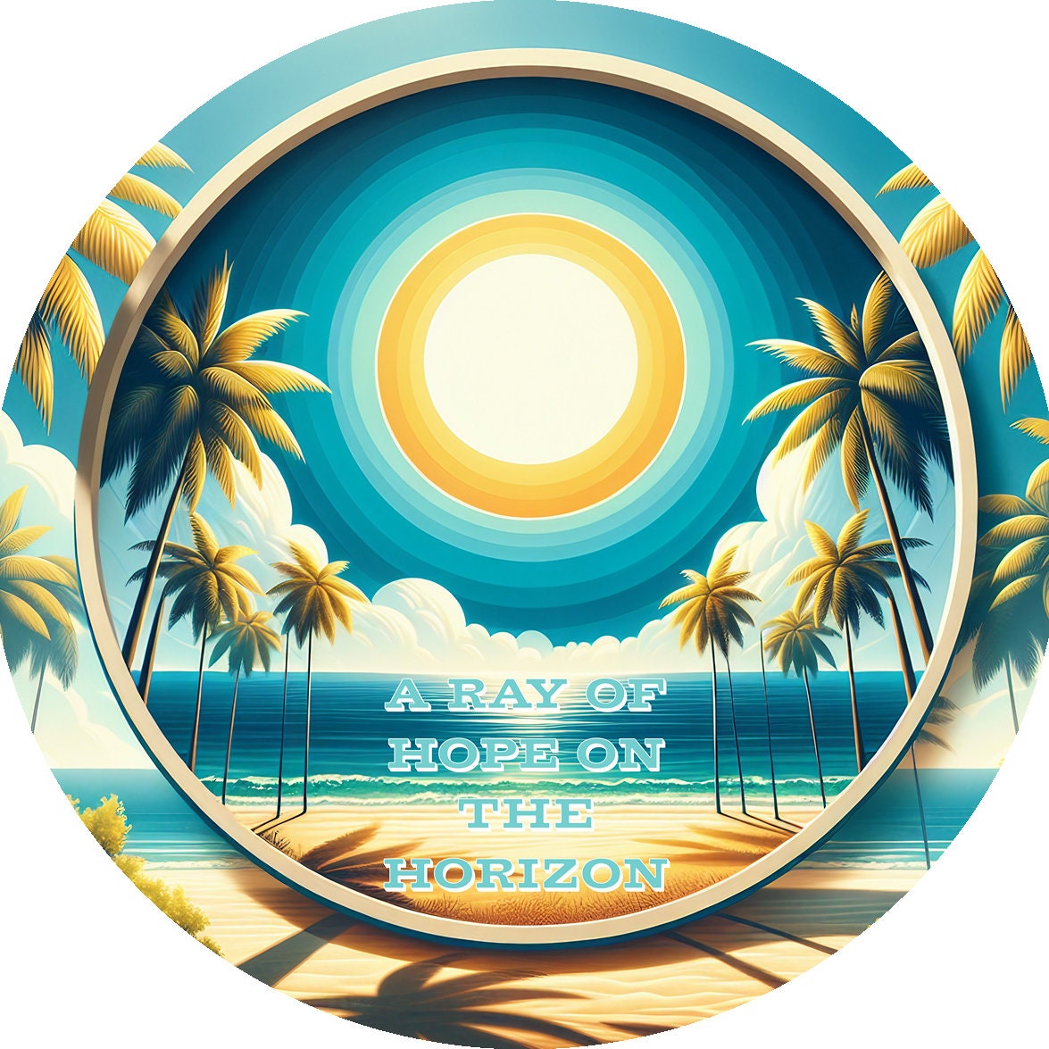 Summer Wreath Sign, A Ray of Hope Wreath Sign, Beach Wreath Sign, Ocean ...