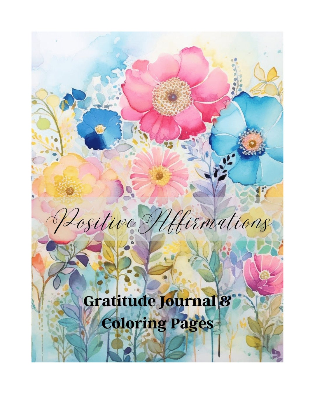 Positive Affirmations Gratitude Journal and Coloring Pages - Etsy