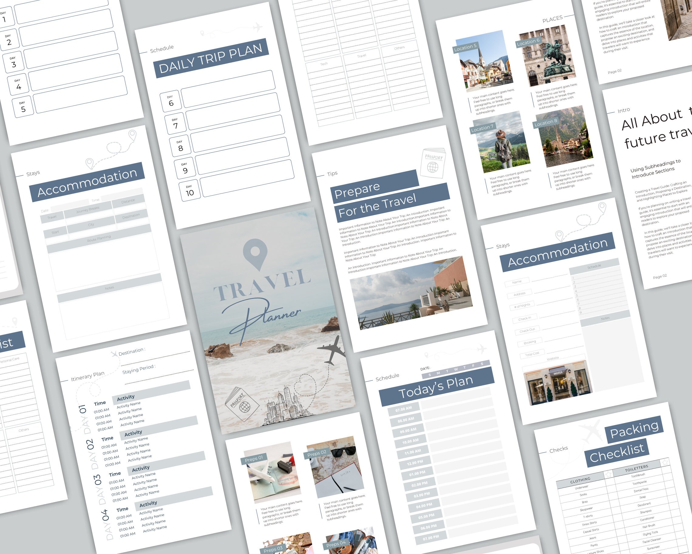 Printable Travel Planner Template for Vacations - Etsy
