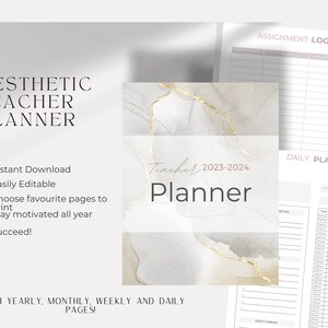 Digital Teacher Planner Printable 2024 - Etsy