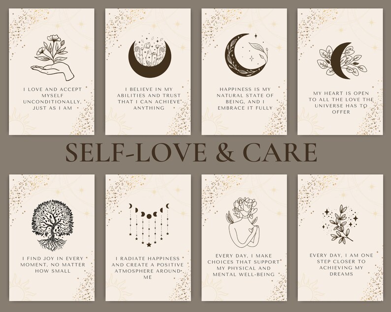 40 Printable Affirmation Cards for Confidence, Self-care, Success - Etsy