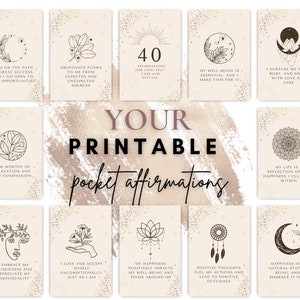 40 Printable Affirmation Cards for Confidence, Self-care, Success - Etsy