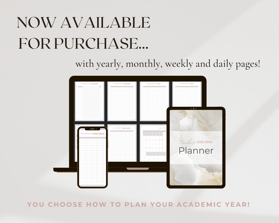 Digital Teacher Planner Printable 2024 - Etsy