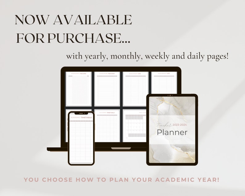 Digital Teacher Planner Printable 2024 - Etsy
