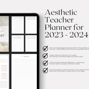 Digital Teacher Planner Printable 2024 - Etsy