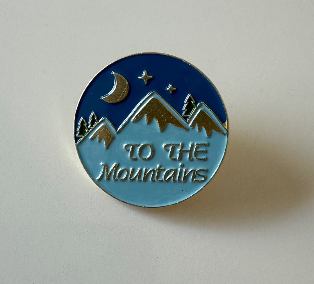The Outdoors Beauty Enamel Pin Camping Nightscape Brooch, in Blue - Etsy