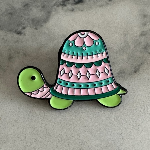 Turtle Enamel Pin - Etsy