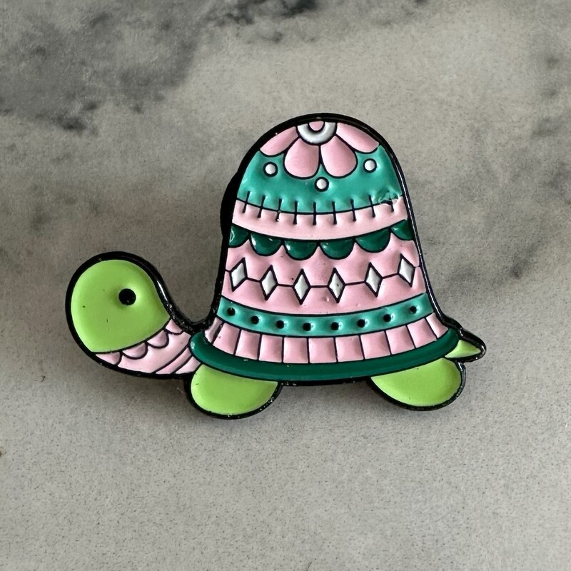 Turtle Enamel Pin - Etsy