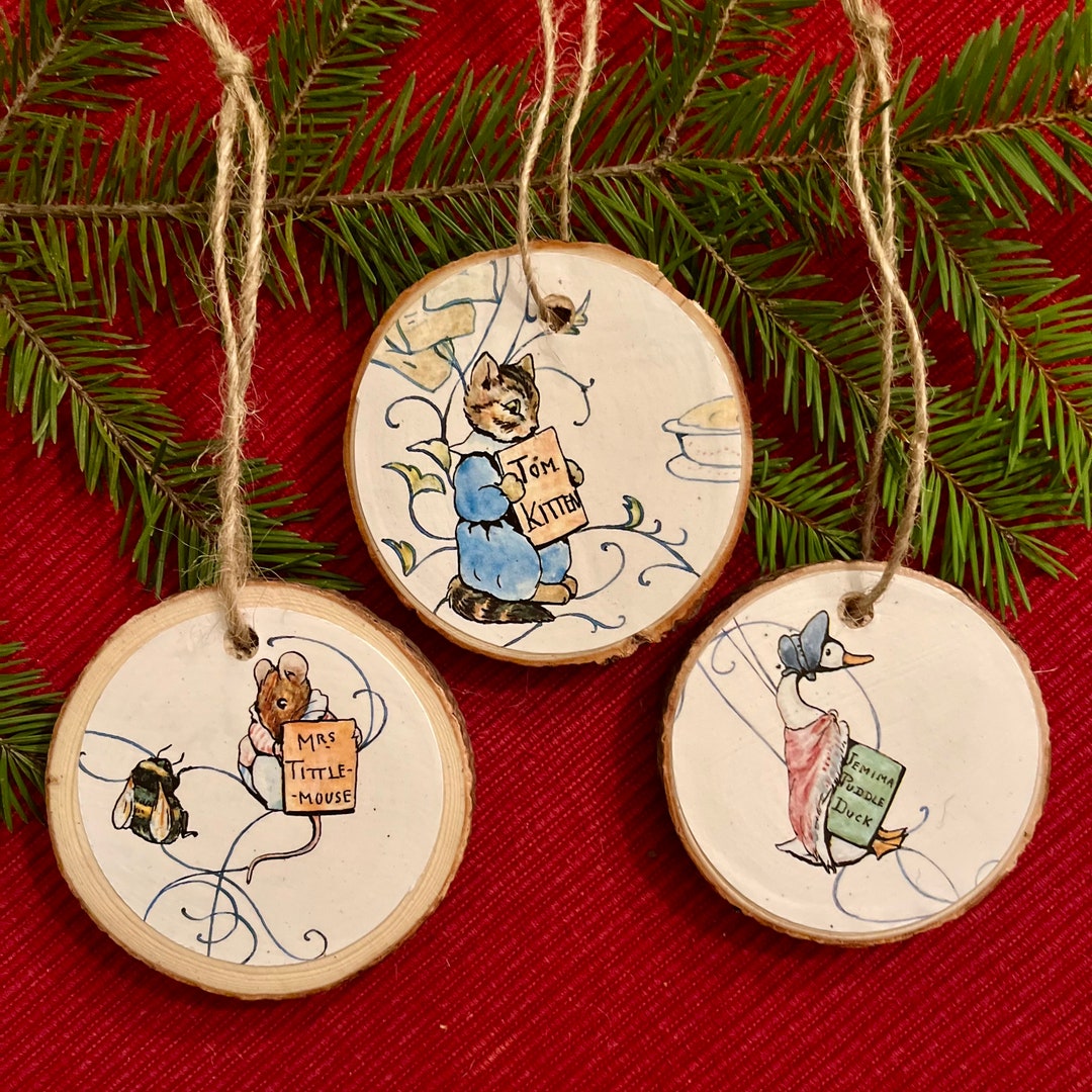Storybook Ornaments set of 3 Beatrix Potter 2 - Etsy