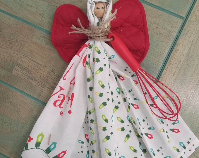 Angel Dish Cloth & Pot Holder Set - Etsy