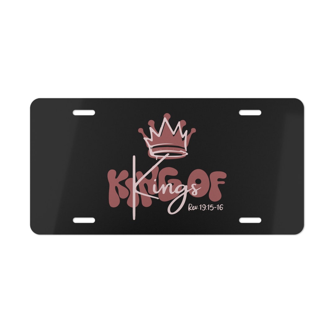 King of Kings, Pink Vanity Plate - Etsy