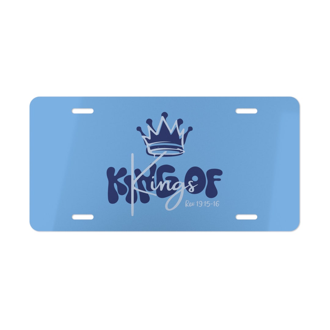 King of Kings, Blue Vanity Plate - Etsy