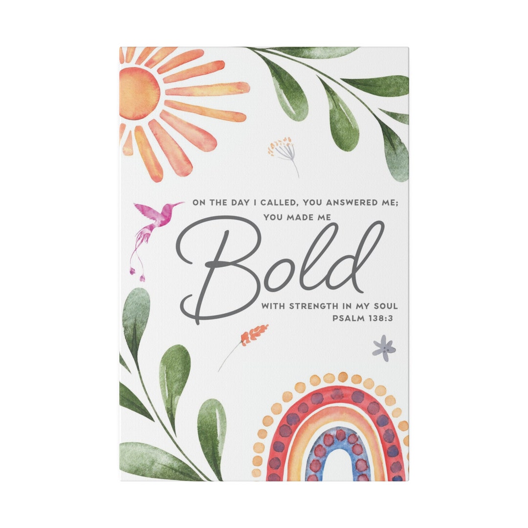 Christian Wall Decor Bold Canvas Sign - Etsy