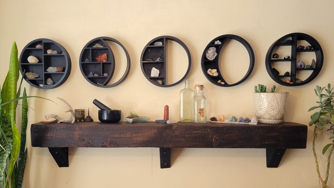 Moon Phase Crystal Shelf Set - Etsy