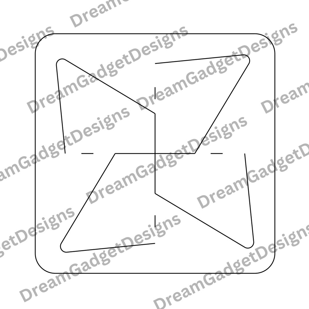 4 Point Trivet DXF, SVG, PNG Files - Etsy