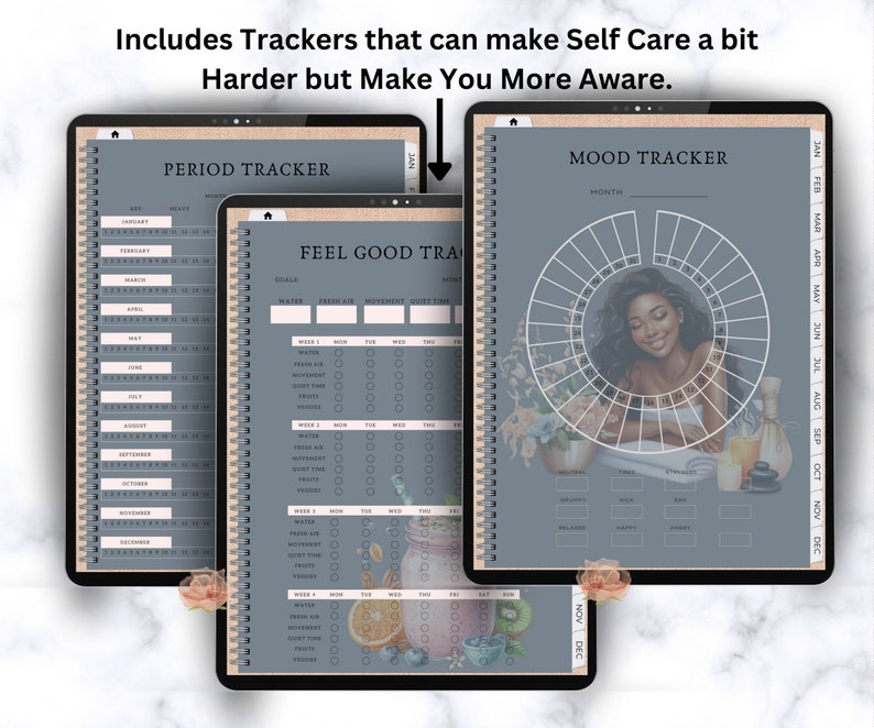 Black Girl Self Care Planner Goodnotes Planner Self Care Planner 2024 ...