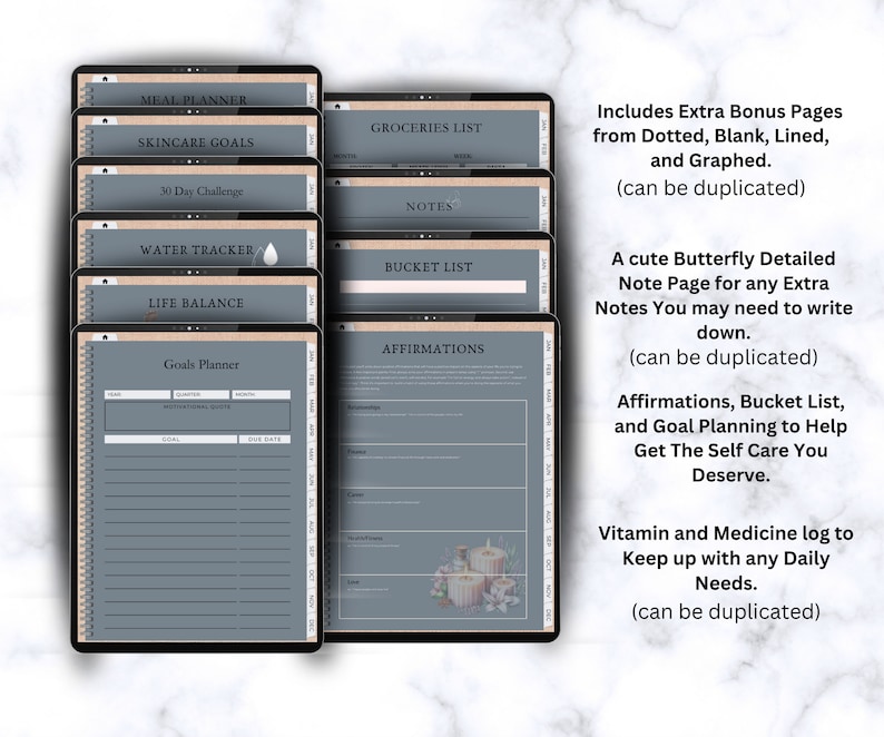 Black Girl Self Care Planner Goodnotes Planner Self Care Planner 2024 ...
