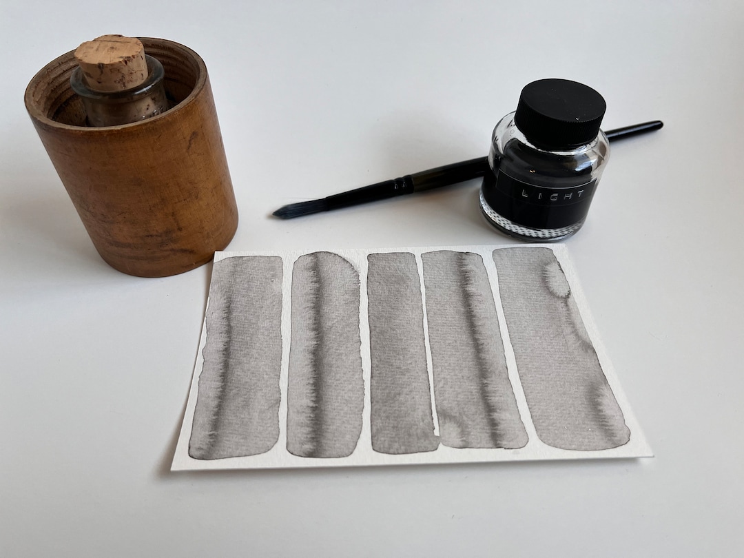 Hand Painted Ink Postcard 5 Blocks, Ink on Premium Watercolor Paper ...