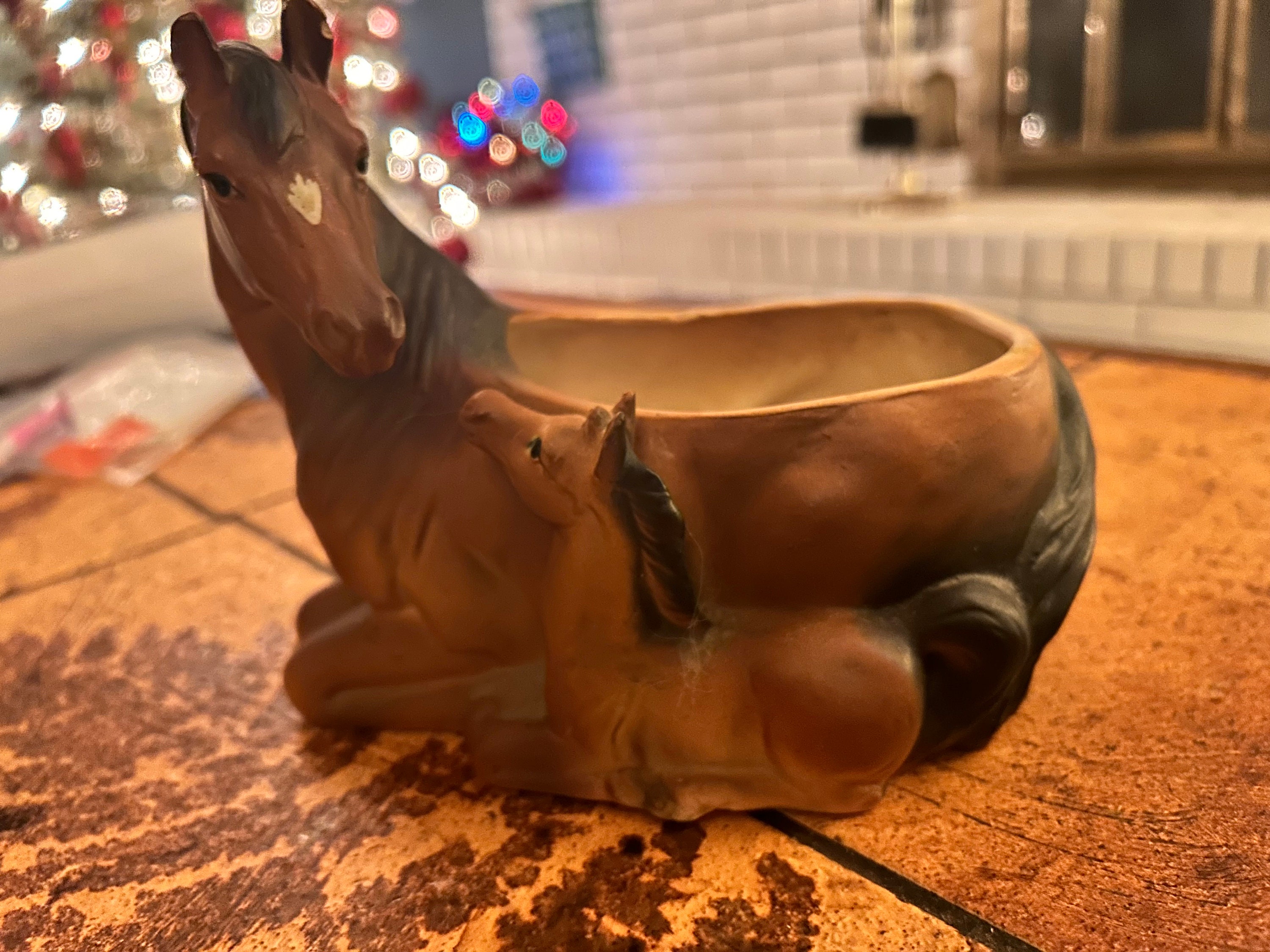 Vintage Lefton Ceramic Horse Planter - Etsy