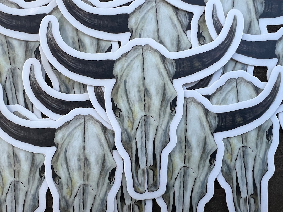 Cow Skull Sticker - Etsy